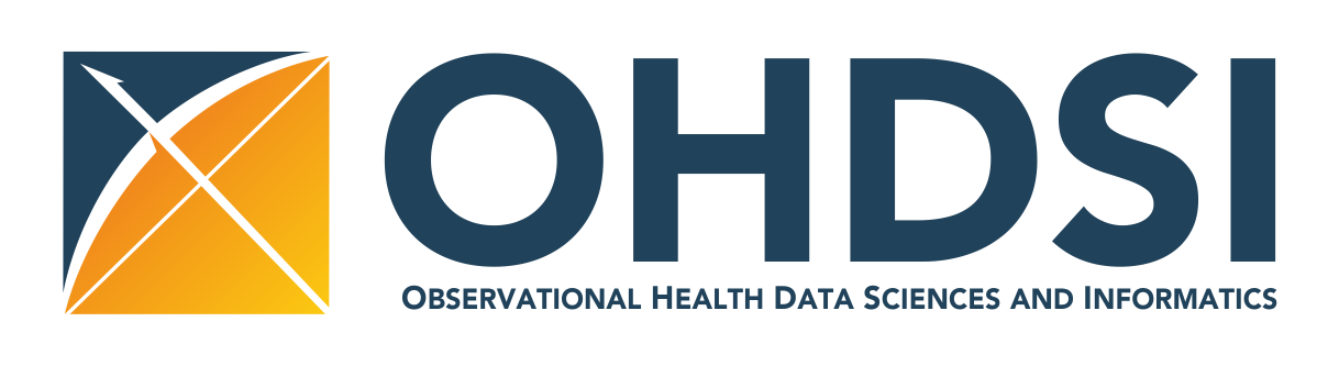 OHDSI logo with text – horizontal – colored – white background – OHDSI