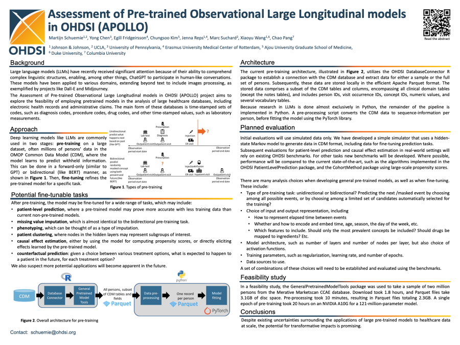 Assessment of Pre-trained Observational Large Longitudinal models in ...
