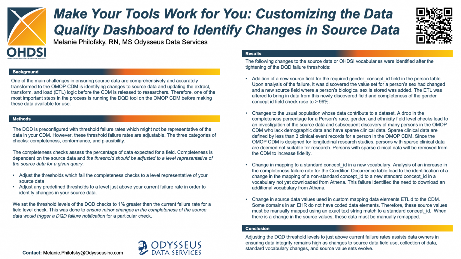 Make Your Tools Work for You: Customizing the Data Quality Dashboard to Identify Changes in ...