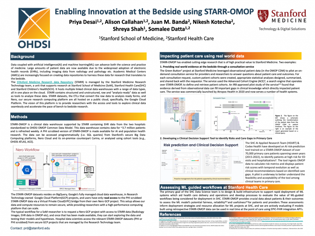 Enabling Innovation at the Bedside using STARR-OMOP – OHDSI